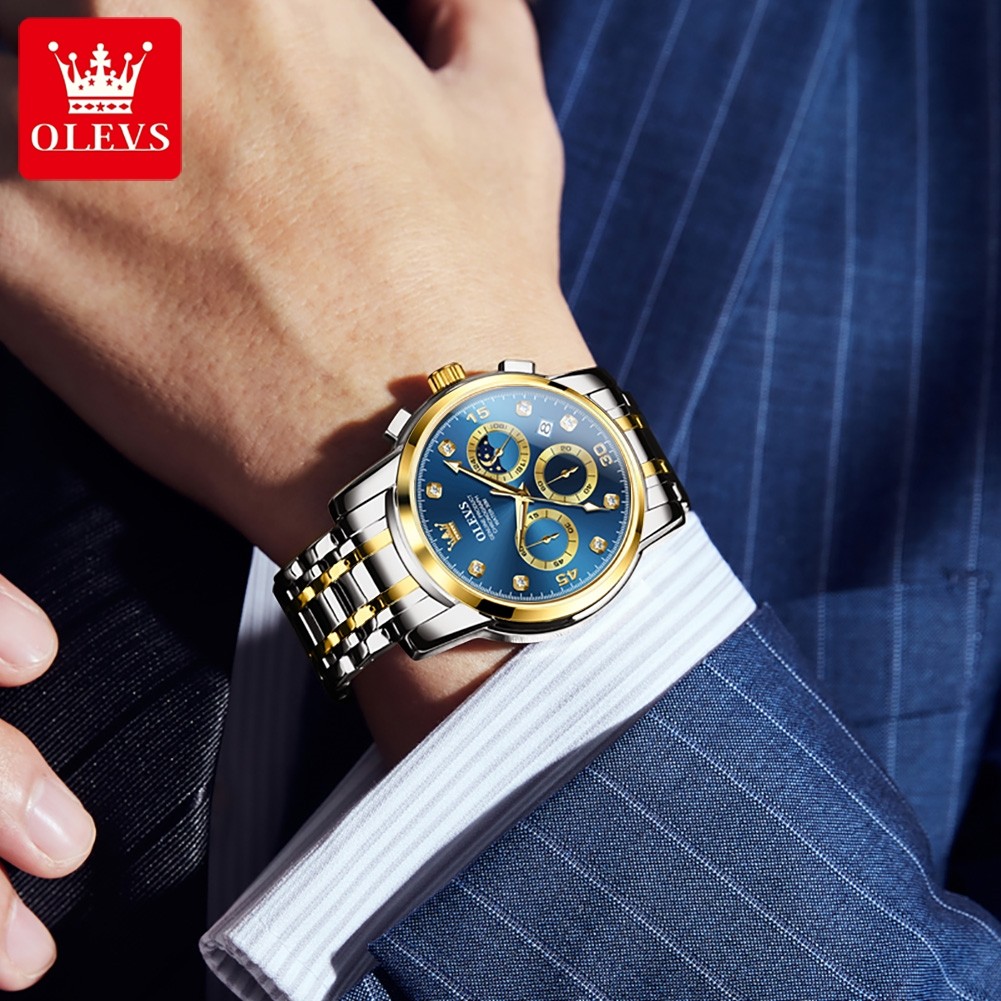 OLEVS 2889 Quartz Watch for Men Chronograph Business Man Watch ...